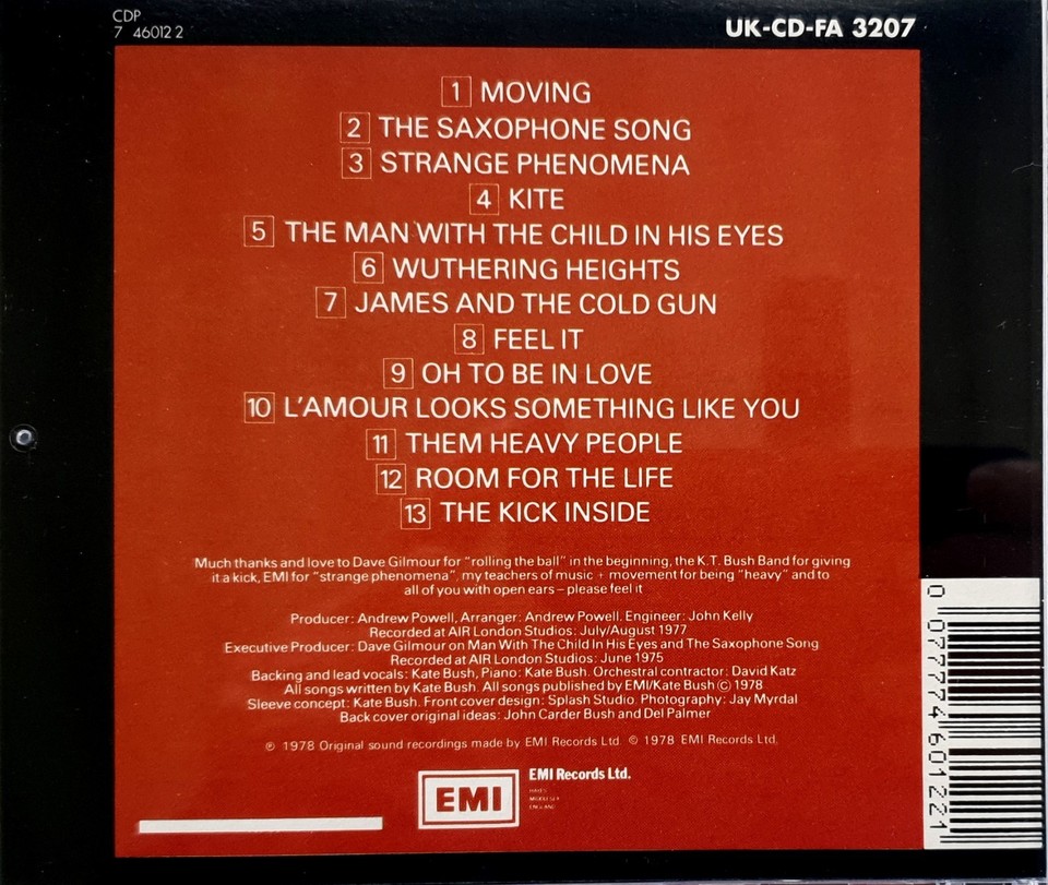 Kate Bush – The Kick Inside CD Album EMI Australia reissue NEW 7460122 ...