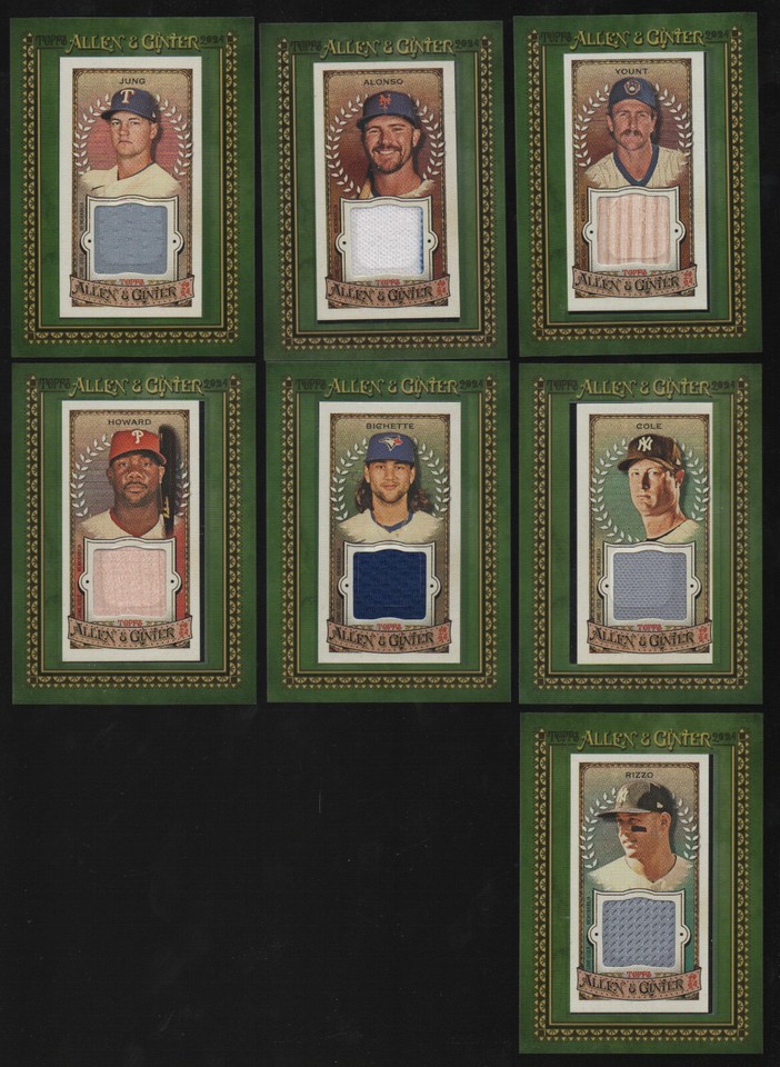 2024 Topps Allen and Ginter Lot of 16 Framed Relics Bench Yount Gwynn ...