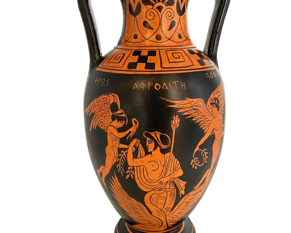 Ancient Greek Vase 26cm,Red figure Amphora,Goddess Aphrodite,God ...