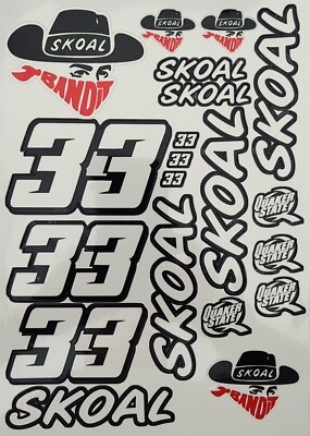 1/10 Scale R/C Racing Vinyl Decal/Sticker Sheet W/ Sponsor Stickers ...