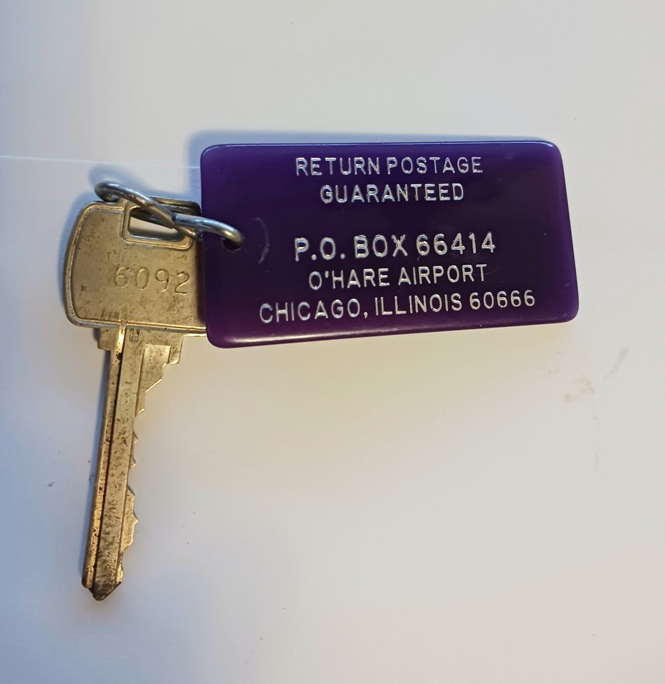 Vintage Hilton Hotel O'Hare Airport Room Key and Fob Room #6092 Chicago ...