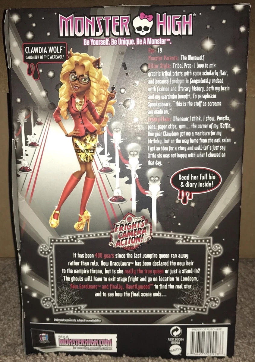 Monster High Frights Camera Action Clawdia Wolf