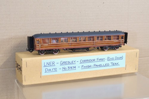 IAN KIRK CHIVERS KIT BUILT LNER 1st CLASS CORRIDOR COACH 31874 ol | eBay
