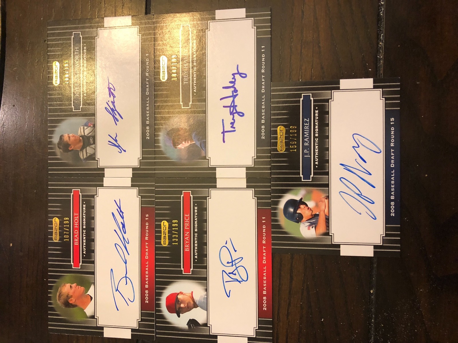 2008 Razor Rookie Auto Parallel Black 5 Card Lot /199 - Haley, Price ...