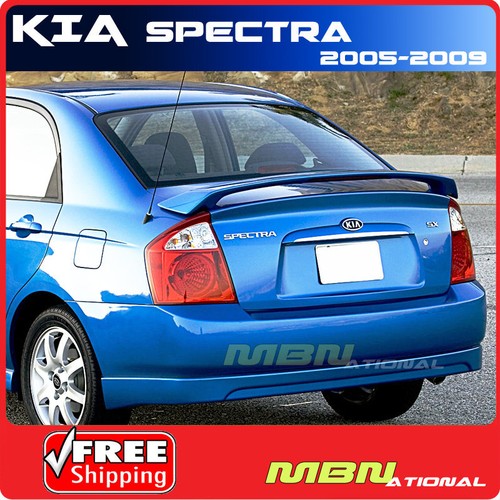 For: 05-09 Kia Spectra Sedan Rear Trunk Spoiler Painted ABS EB EBONY ...