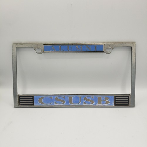 Alumni CSUSB Metal License Plate Frame Santa Barbara California Silver ...