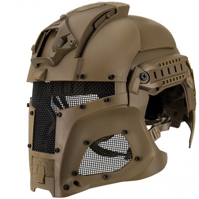 TAN Full Face Airsoft Helmet Interstellar Space Battle Trooper Tactical ...