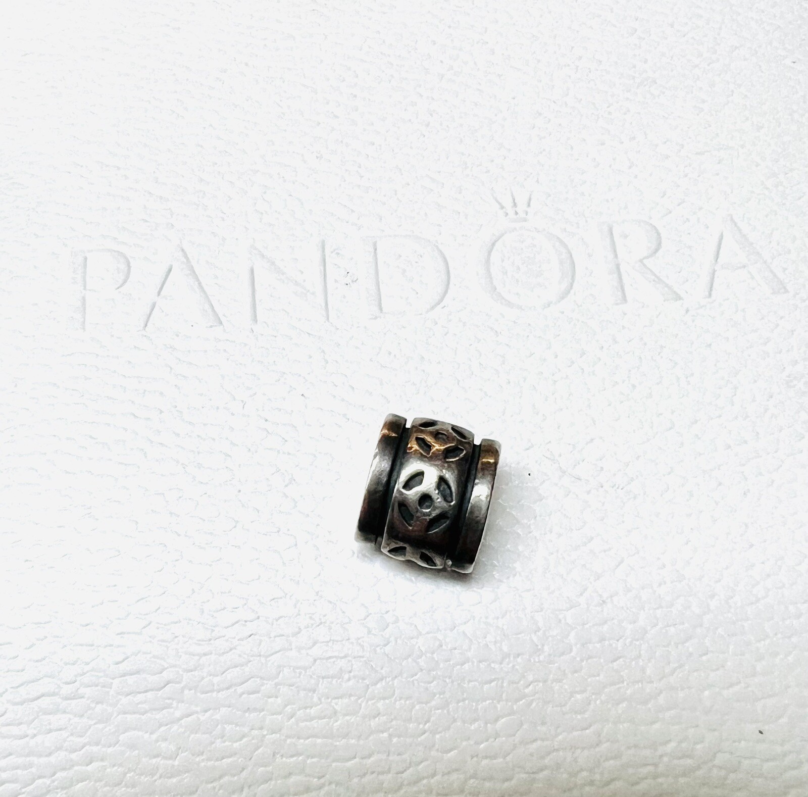 Pandora Sterling Silver Open Circle Pattern Charm #79… - Gem
