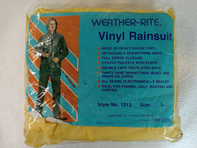 VTG Weather-Rite #1210 Vinyl Rainsuit Fishing Hunting Outdoors Work ...