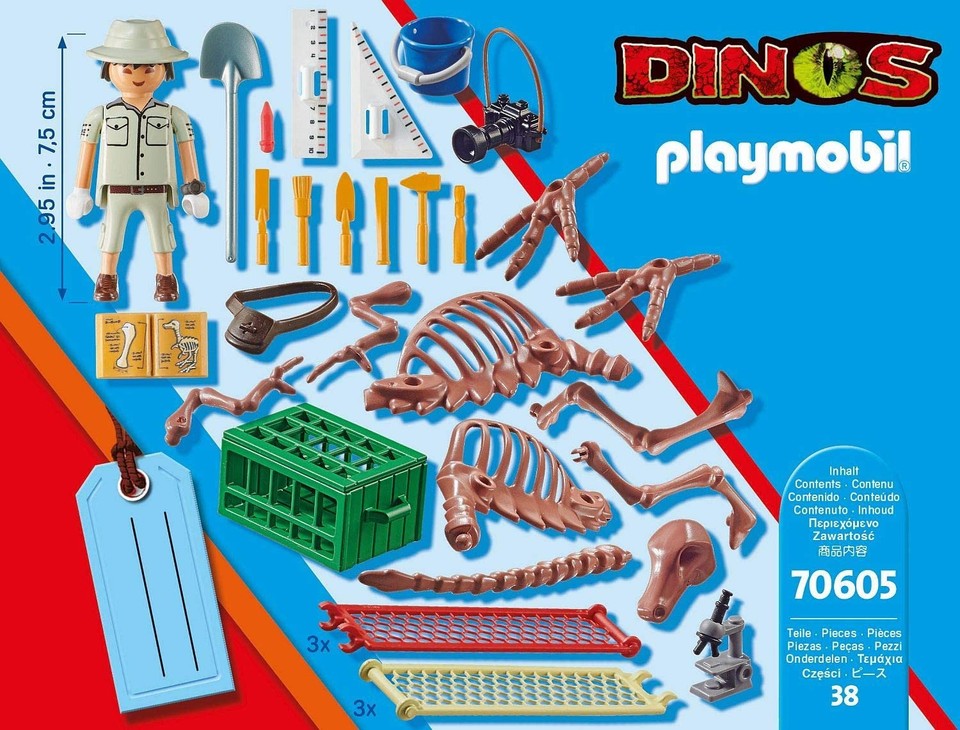 Box Broken Playset Dinos Paleontologist Skeleton Dinosaur PLAYMOBIL ...