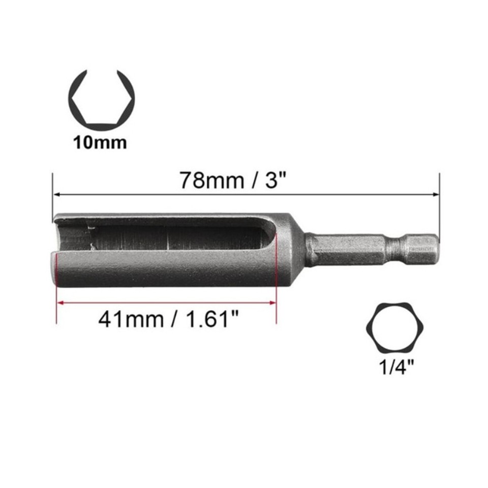 Reliable 80mm Socket Wrench for Wing Nuts and Hooks with Slotted Drill ...