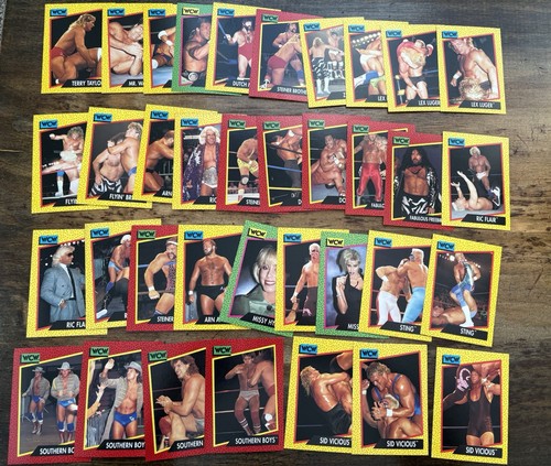 Lot 36 Vintage WCW 90's Wrestling Trading Cards Ric Flair Lex Luger + Excellent | eBay