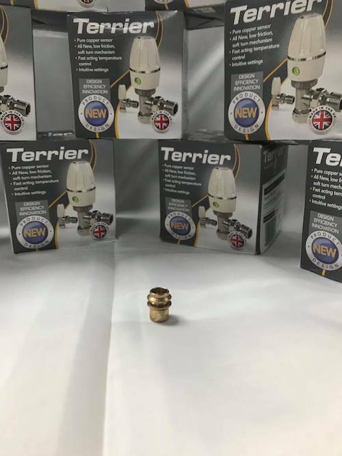 Pegler Terrier 3 HEAD 10mm Chrome Angled TRV LOCK SHEILD Sensor Valve ...