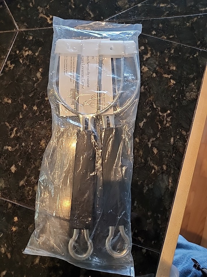 Pampered Chef Meat Lifter Forks Kitchen BBQ Roast Tools 2715 Set of 2 ...