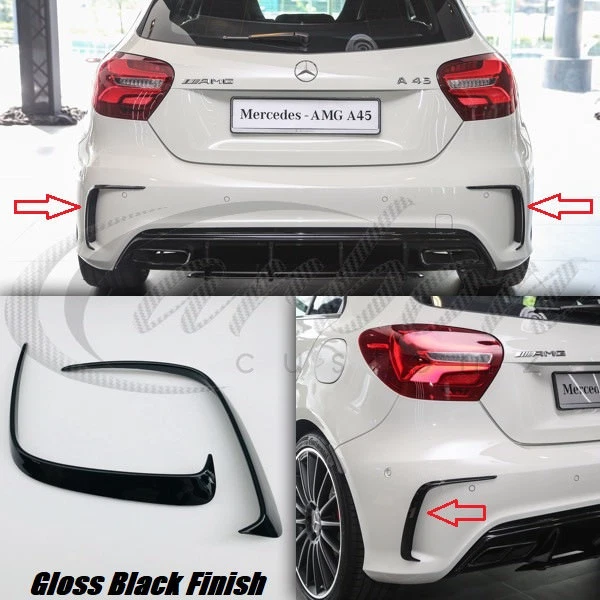 Carbon Fiber Front Bumper Canards For Mercedes Benz A Class, 57% OFF