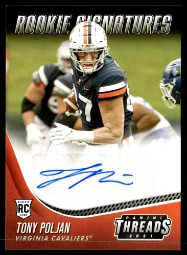 2021 Panini Chronicles Draft Picks Threads Rookie Signatures Tony ...