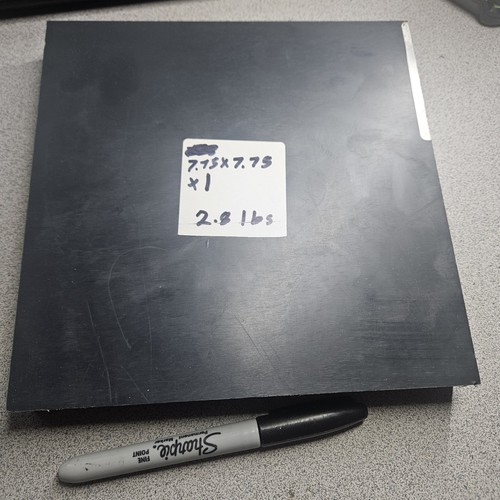 7.75x7.75x1 DELRIN Acetal Block, Machinable Plastic, Gray, CNC 2.81 Lbs ...