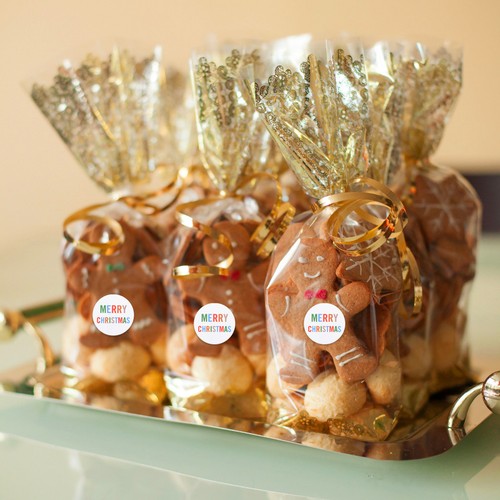 1 Roll Merry Christmas Stickers Pretty Christmas Tags Gift Decorative ...