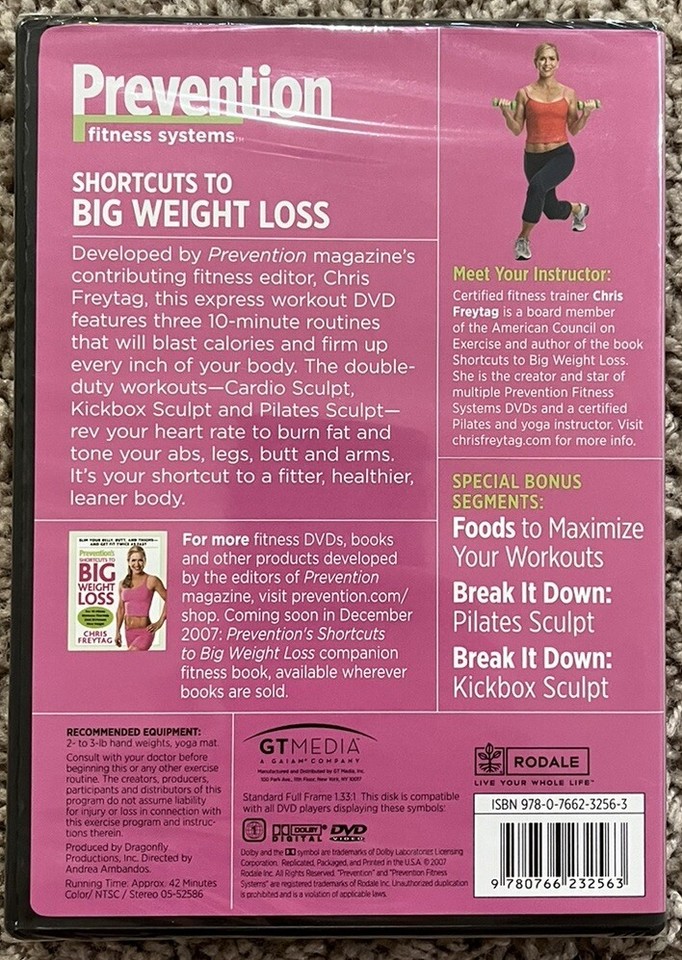 Prevention Fitness Systems: Shortcuts to Big Weight Loss (DVD, 2007 ...