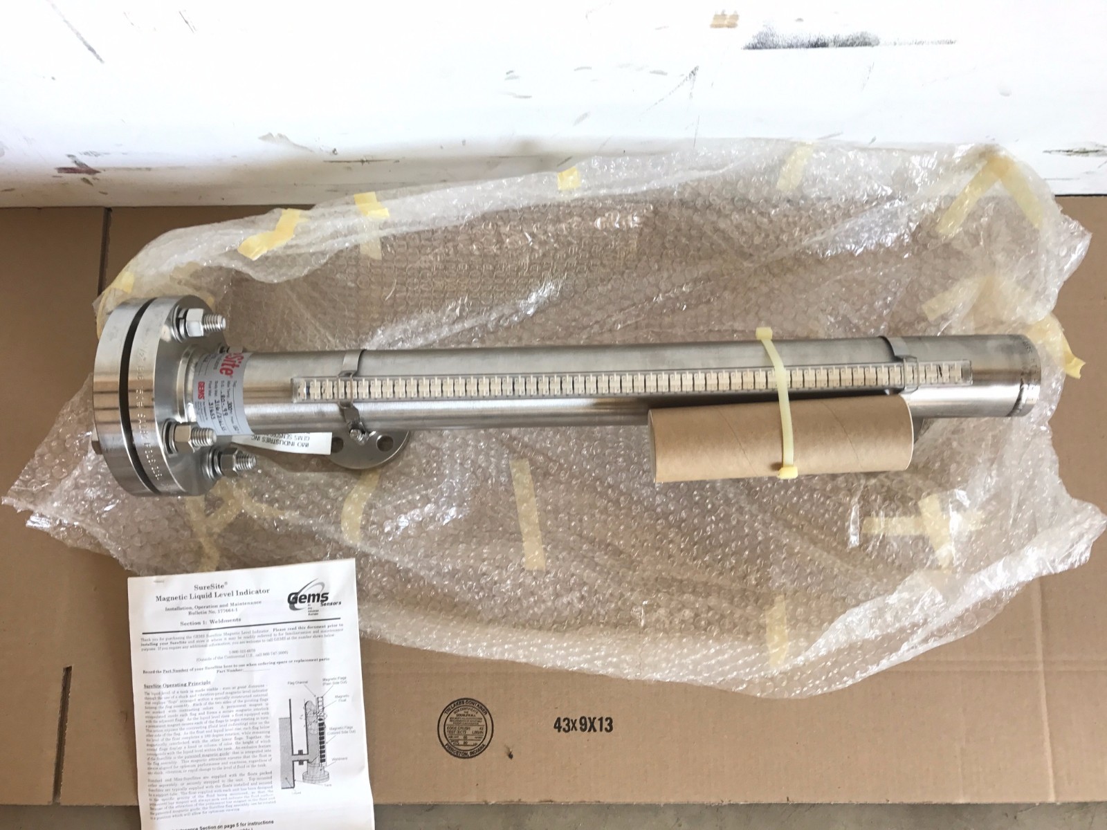 Gems Sensor 177664-1 SureSite Magnetic Liquid Level Indicator 807698 ...