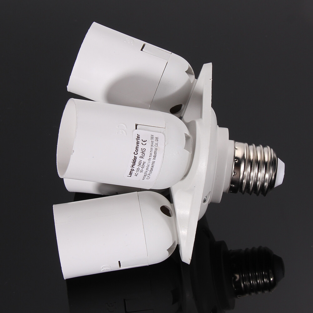 3/4 in1E27 Base Socket Splitter Light Lamp Bulb Adapter(E27-4E27) | eBay