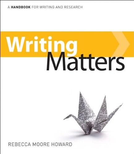 Writing Matters : A Handbook for Writing and Research Rebecca Moo ...