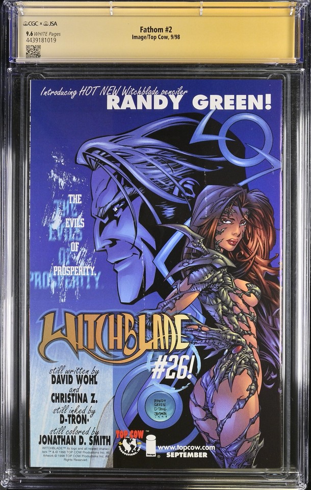 FATHOM #2 (1998) - CGC GRADE 9.6 - MICHAEL TURNER SIGNED IMAGE COMICS ...