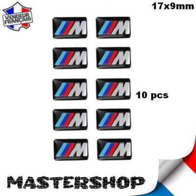 10 Stickers autocollant BMW M 3D Logo M motorsport 3M Jantes Volant ...