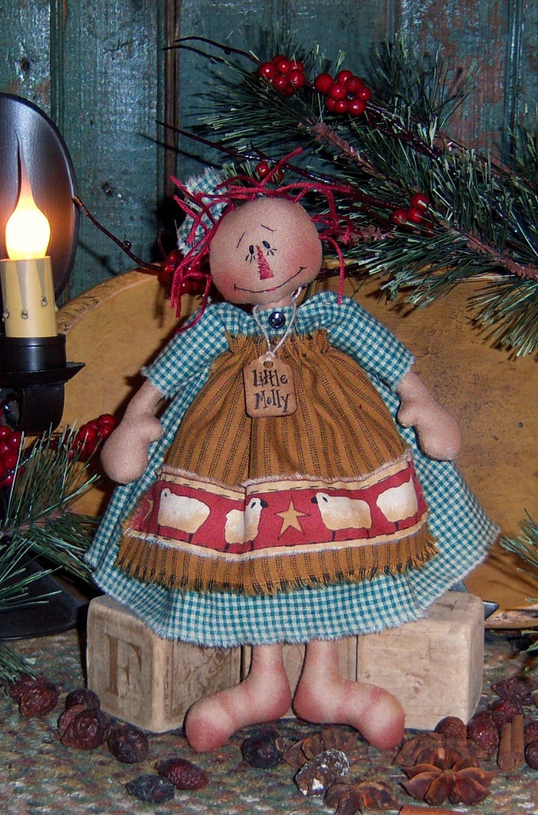 Primitive Patti's Ratties Raggedy Ann Little Molly Doll Paper Pattern ...