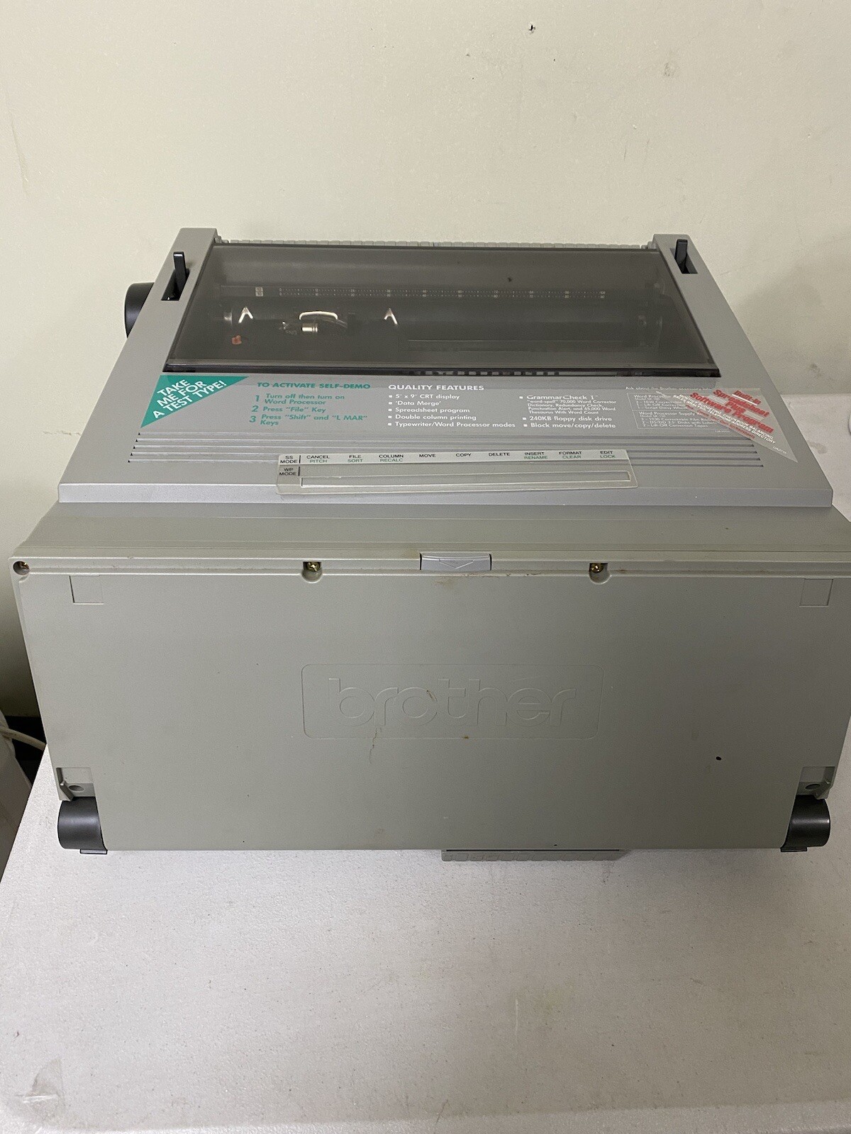 Vintage Brother Word Processor Model WP-80 WORKING CONDITION | eBay