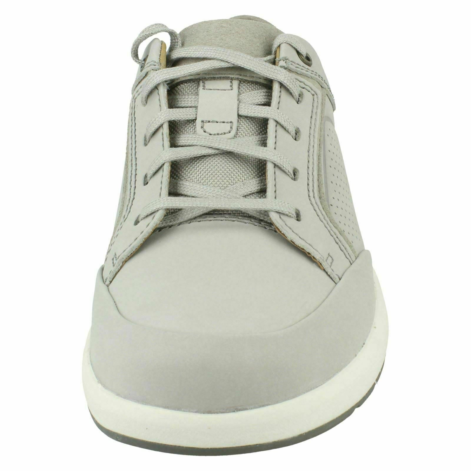 MENS CLARKS LEATHER UNSTRUCTURED LACE UP TRAINERS SHOES SIZE UN TRAIL ...