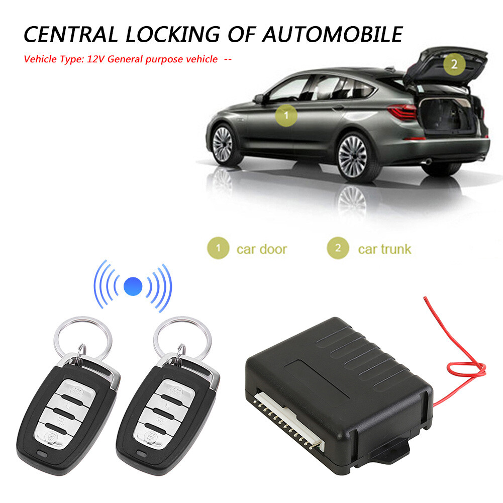 Vehicle Central Locking Kit with Remote Control Door Lock Keyless Entry ...