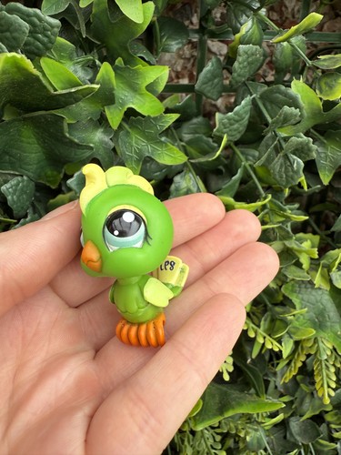 Littlest Pet Shop Green yellow Bird figure LPS | eBay