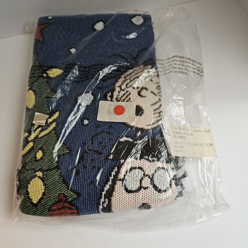 Peanuts Christmas Blanket Throw Snoopy Linus Charlie Brown Holiday Tree ...