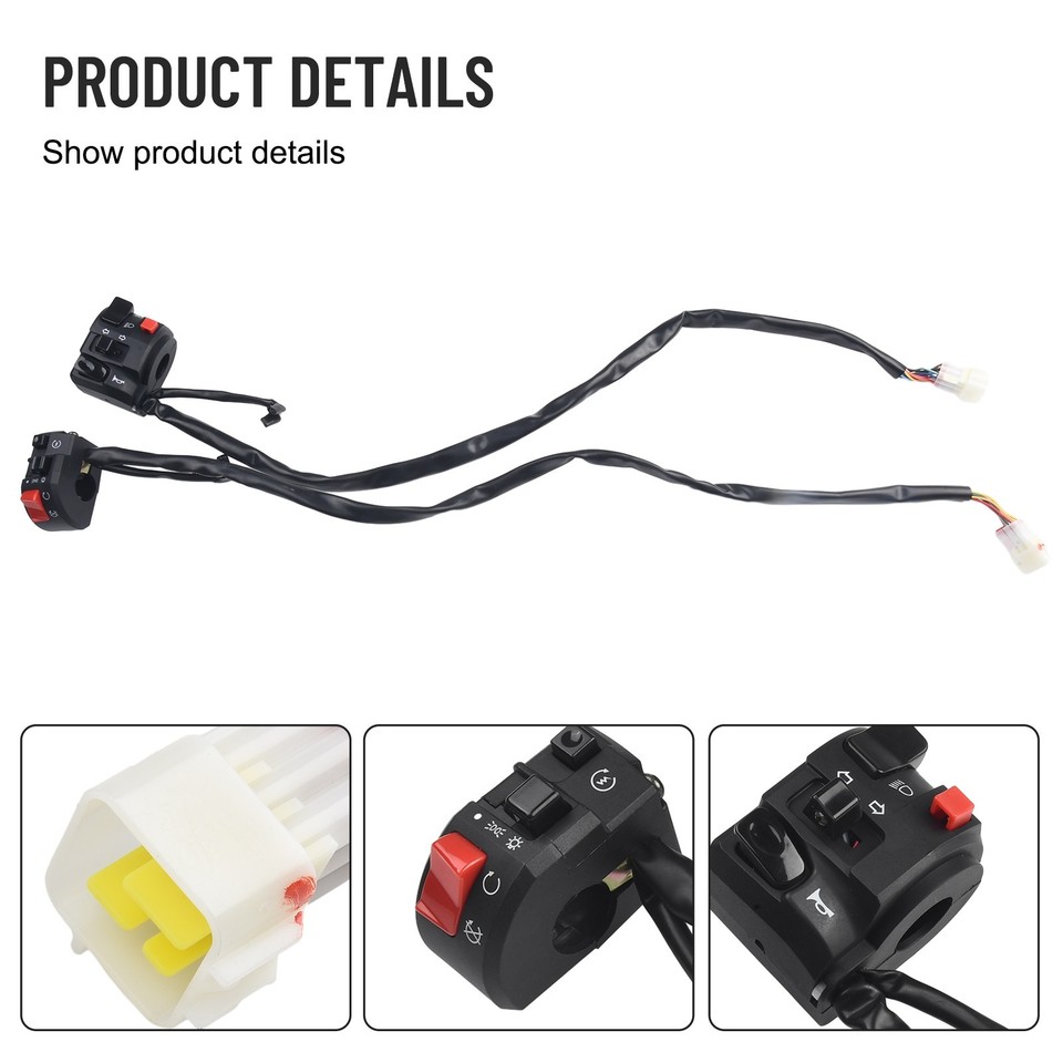 Handlebar Switch Handlebar Switch 2× 7/8" Handlebar Control Switch Left ...