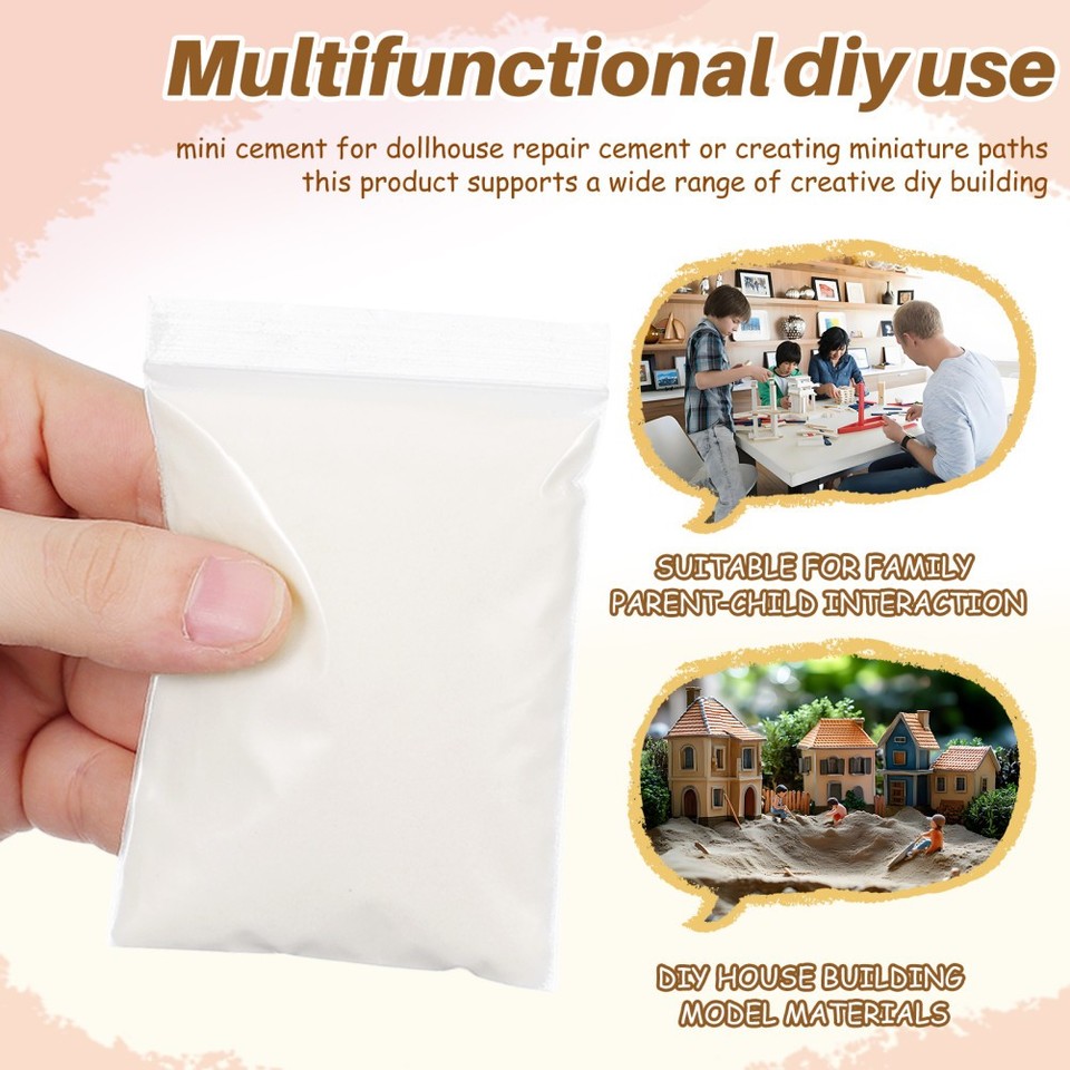 20 Bags Dollhouse Mini Cement Tiny for Dollhouses Small Brick Bonding ...