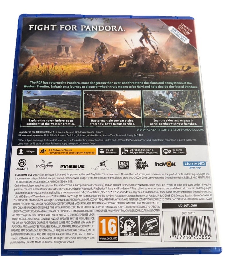 Avatar: Frontiers of Pandora Sony PlayStation 5 Video Game | eBay UK