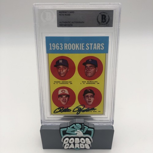 1963 Topps Rookie Stars Pete Rose BGS Authentic Autograph Reprint | eBay