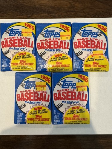 1986 TOPPS Baseball Factory Sealed " Gum " Wax Packs | eBay