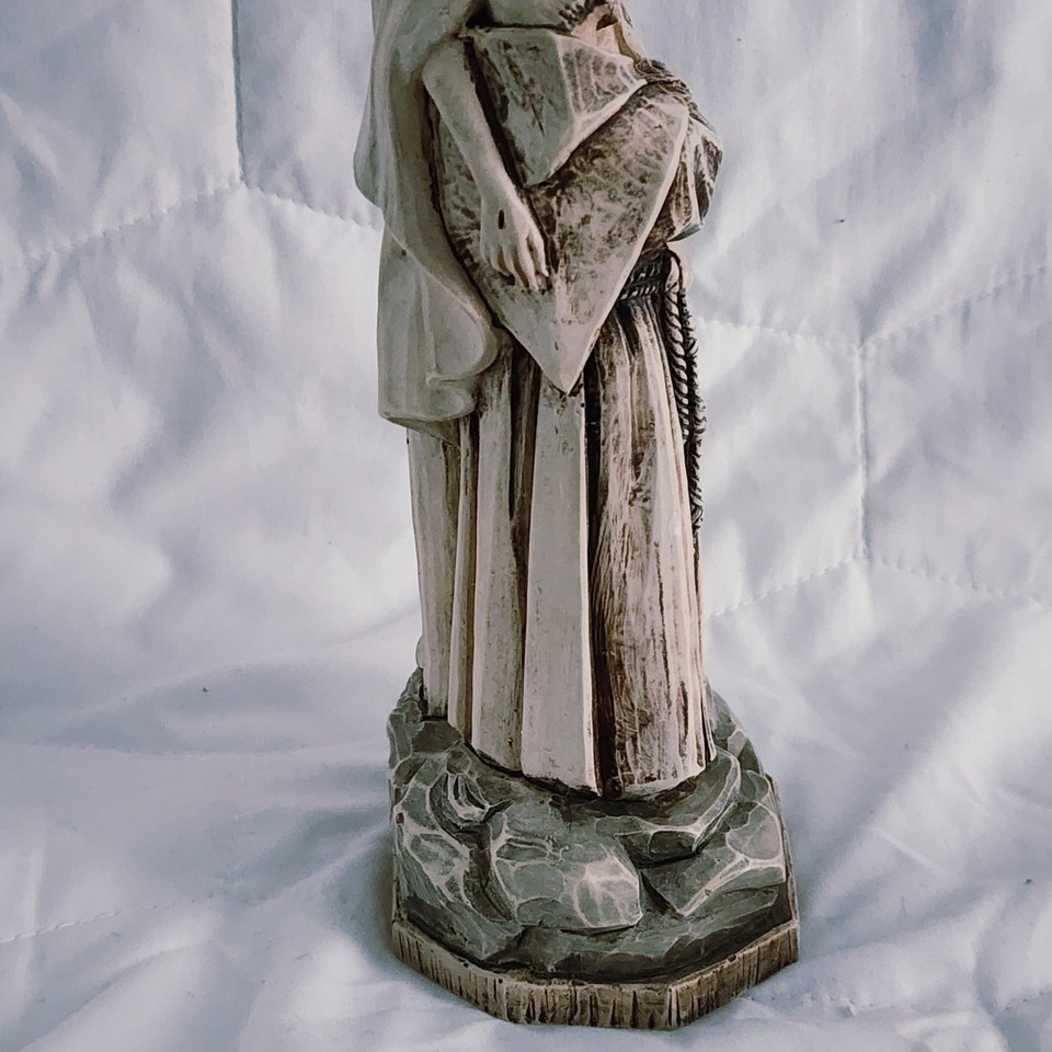 Saint Francis Embracing Jesus Christ on The Cross Crucifix Statue Italy ...