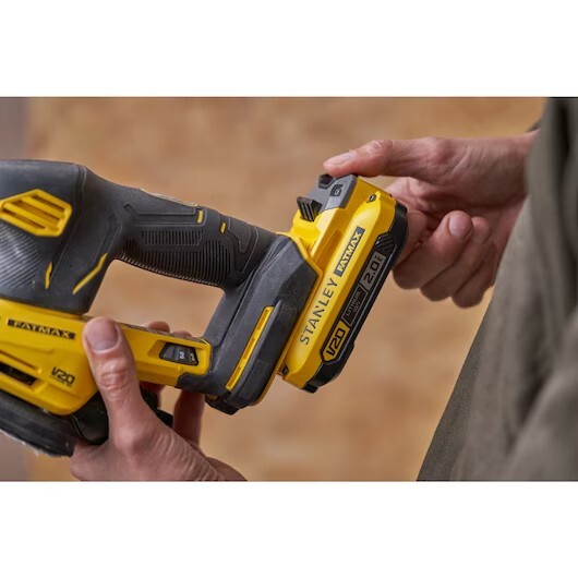 STANLEY 18V FATMAX V20 Detail Sander, 1 x 2.0Ah Battery Bag ...
