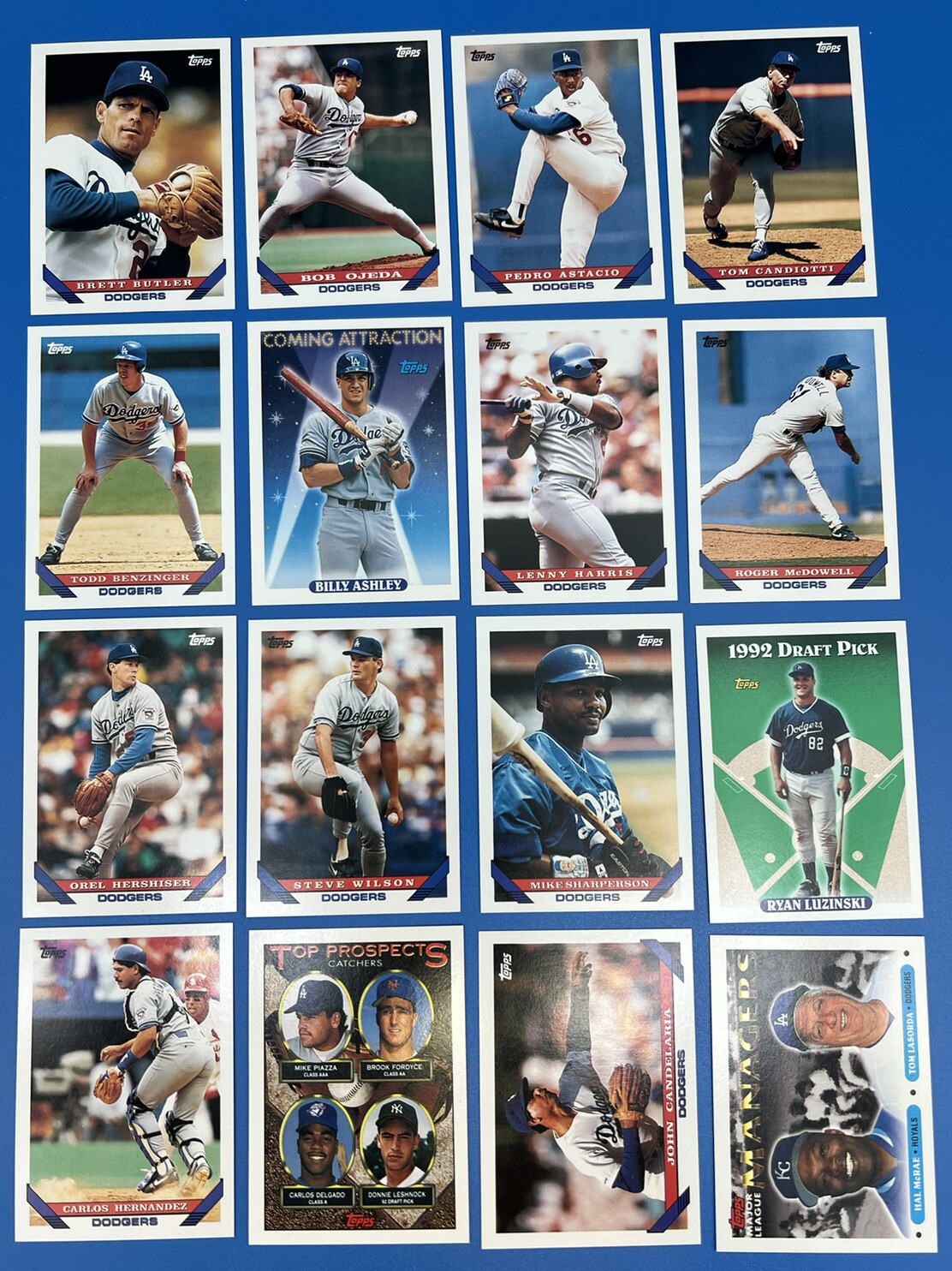1993 Topps Los Angeles Dodgers Team Set (31 Cards) Strawberry Orel ...