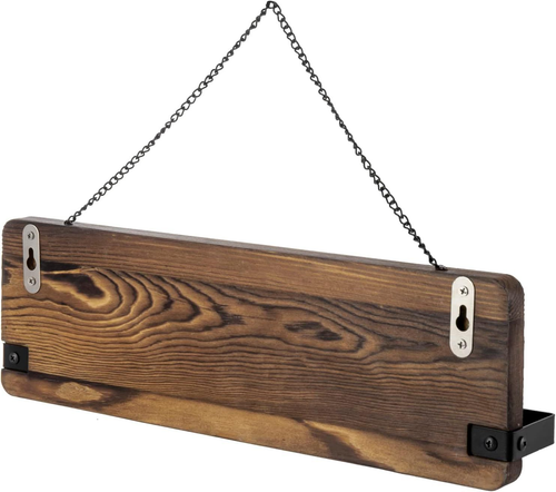 MyGift Rustic Burnt Wood Wall Mounted Sunglasses Storage Holder ...