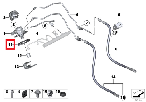 NEW GENUINE BMW MINI HIGH PRESSURE FUEL PUMP PROFILE SEAL GASKET ...
