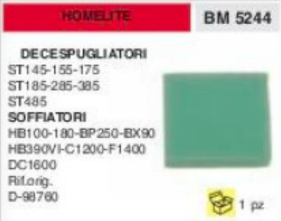 Éponge Filtre à Air Débroussailleuse Homelite St 145 155 175 185 285 ...