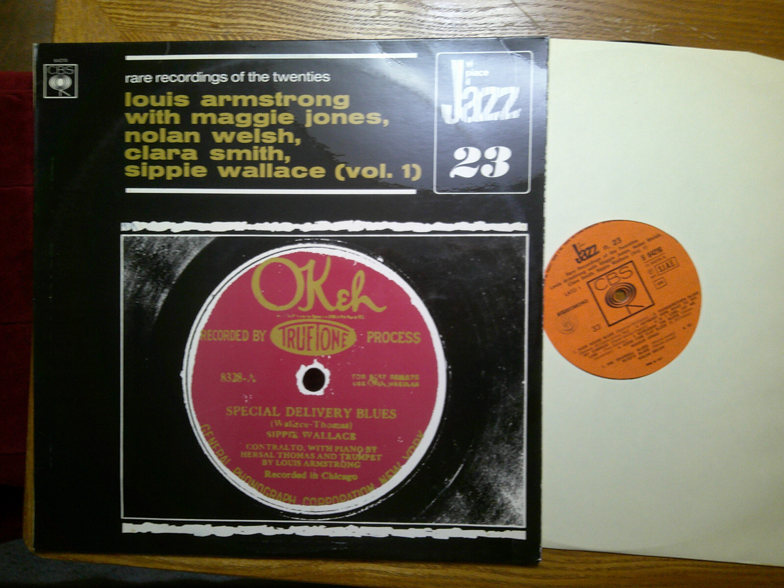 ITALY CBS LP RECORD/LOUIS ARMSTRONG/RARE RECORDINGS OF THE TWENTIES ...