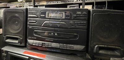 JVC PC-X110 CD Dual Cassette Deck Player AM/FM Radio Portable Boombox ...