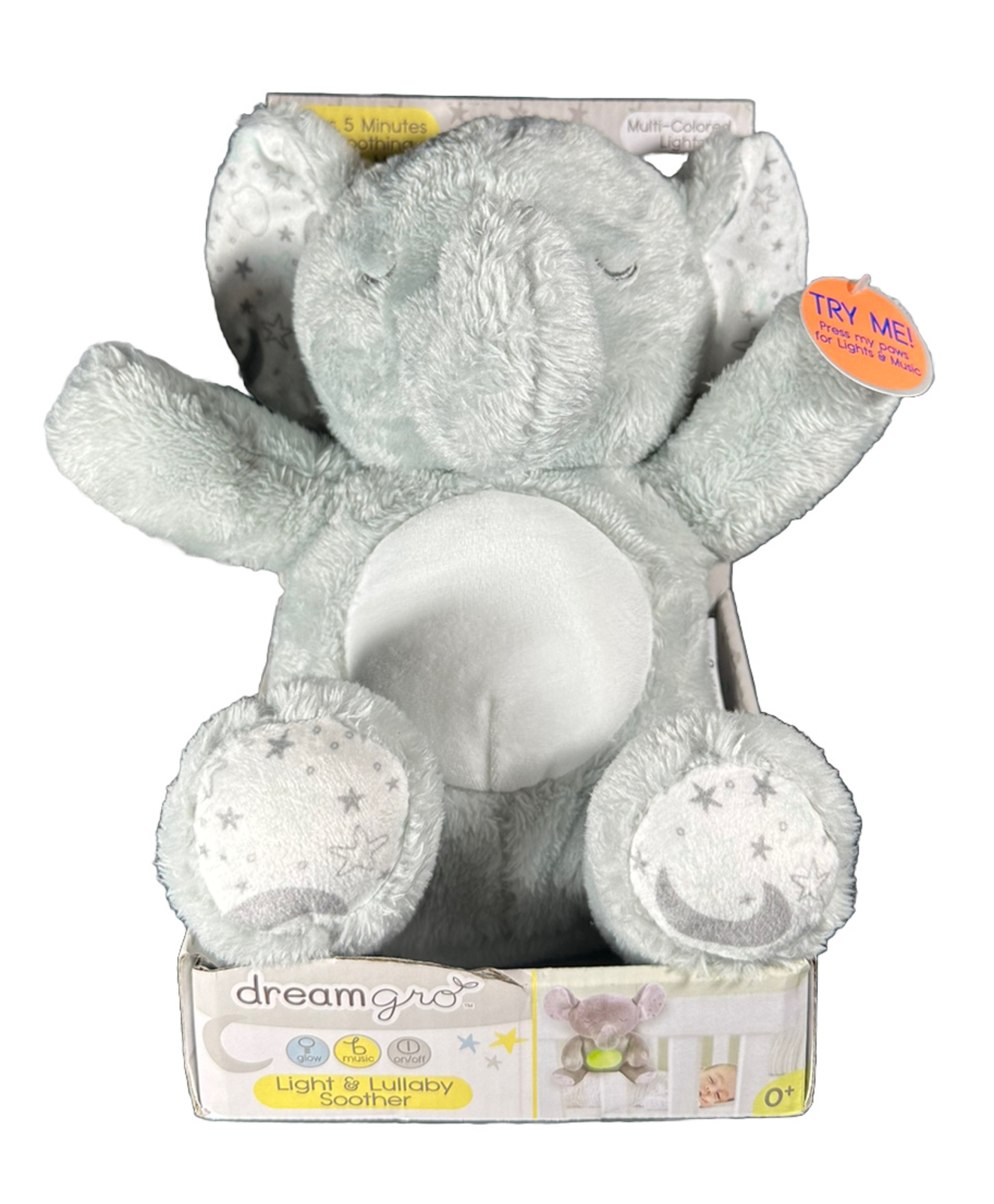 **NEW** Dream Gro Light & Lullaby Soother - Plush Elephant Baby ...