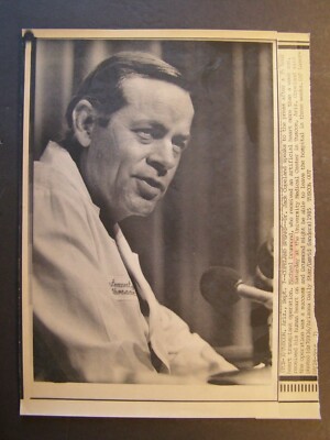 AP Wire Press Photo 1985 Dr Jack Copeland open heart surgery Michael ...