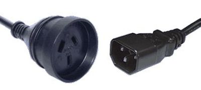 Mains Lead - IEC Male to 3 Pin, 240V Socket, 7.5A - 15cm | eBay Australia